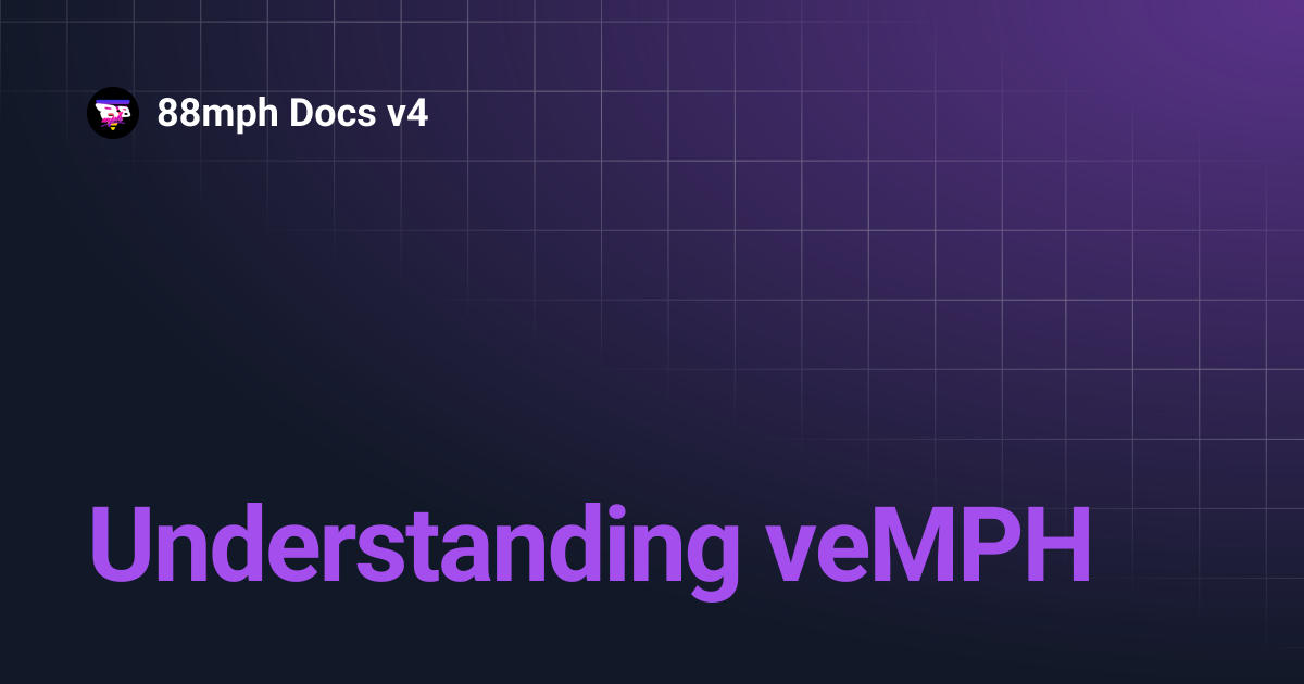 Understanding veMPH | 88mph Docs v4
